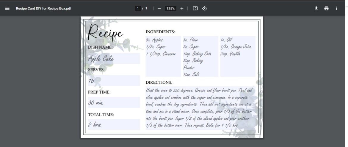 How to Use these Easy Printable AND Fillable Recipe Cards