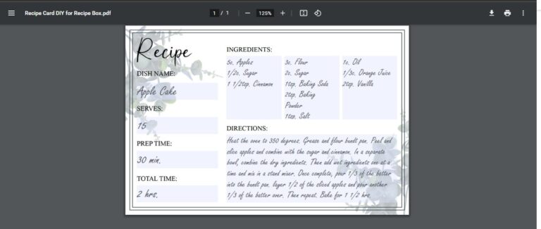 How to Use these Easy Printable AND Fillable Recipe Cards
