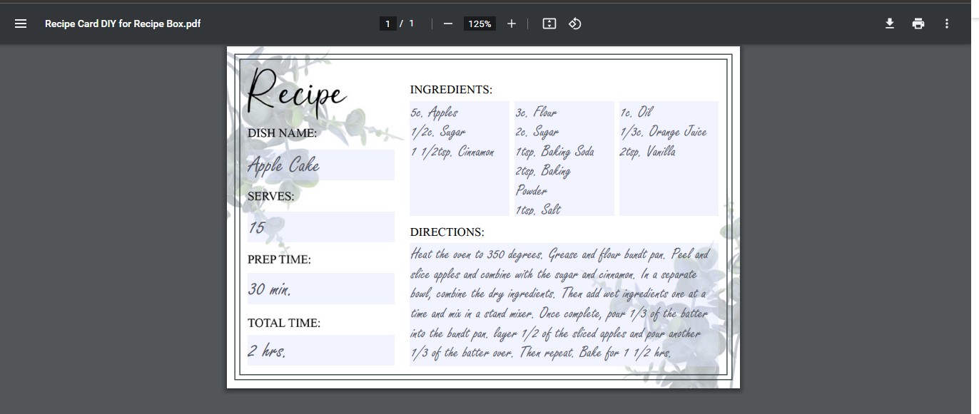 How to Use these Easy Printable AND Fillable Recipe Cards