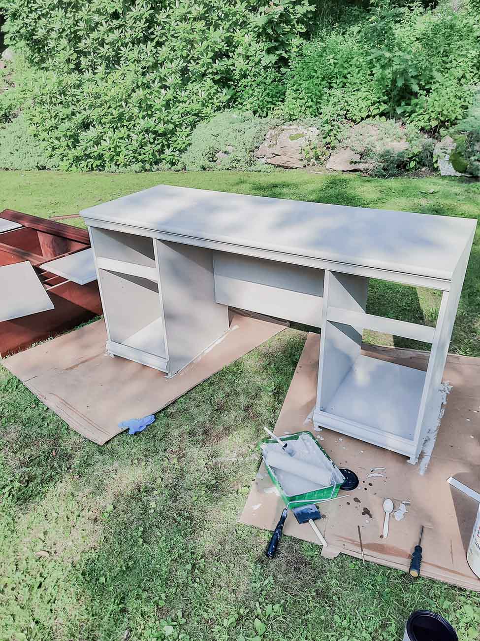 DIY Desk Refurbished for the Home Office - Katie T's Home