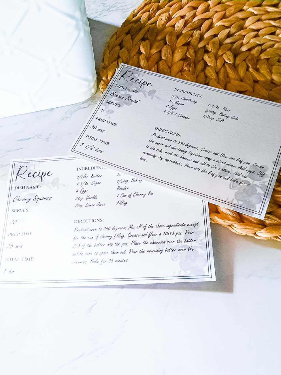How to Use these Easy Printable AND Fillable Recipe Cards