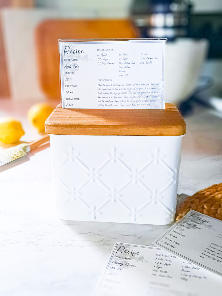 How to Use these Easy Printable AND Fillable Recipe Cards