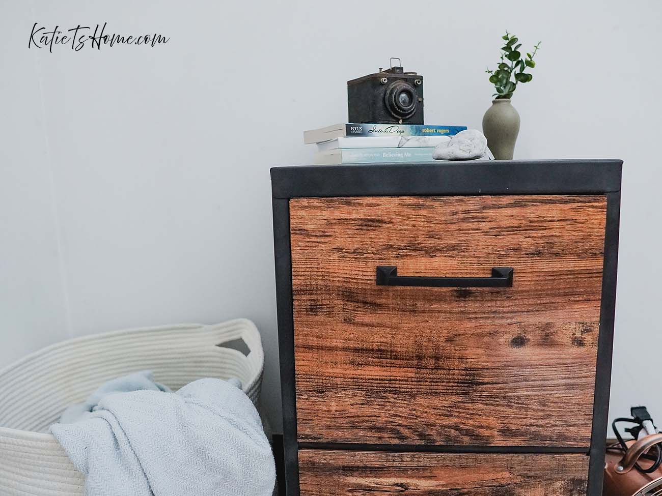 Rustic Filing Cabinet Makeover for the DIY Homemaker - Katie T's Home